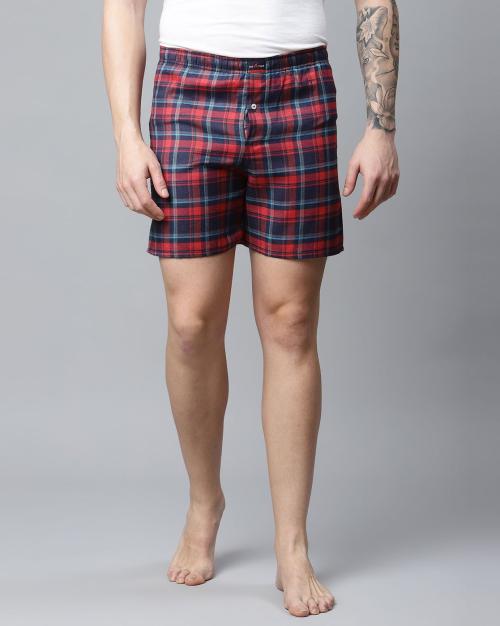 Buy Checked Boxers with Elasticated Waist Online at Best Prices in ...