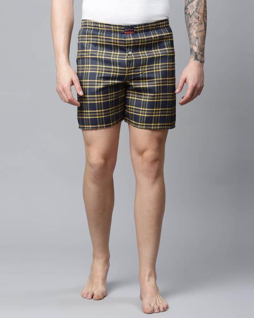 Buy Checked Boxers with Elasticated Waist Online at Best Prices in ...