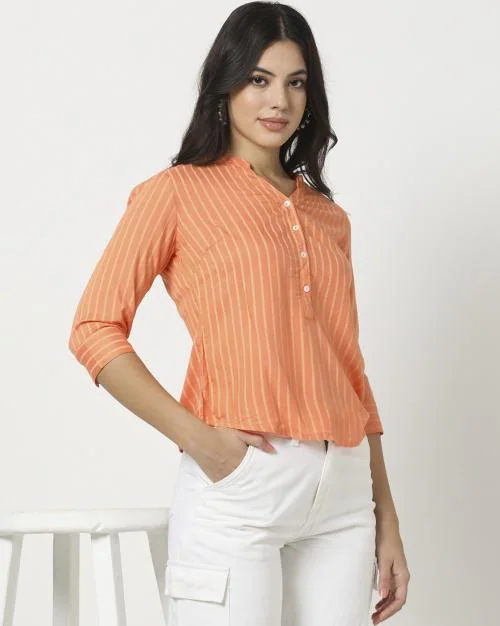 Buy Women Striped Regular Fit Top Online at Best Prices in India - JioMart.