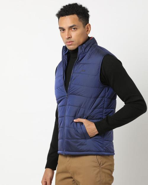 Buy Zip-Front Slim Fit Puffer Jacket Online at Best Prices in India ...