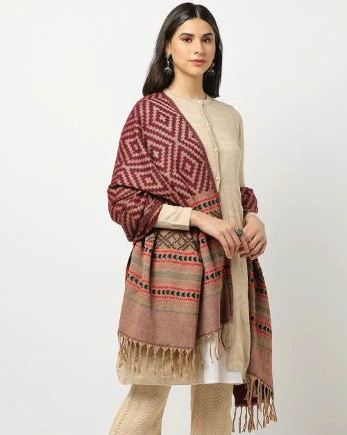 Buy Jaquard Knit Winter Shawls Online at Best Prices in India - JioMart.