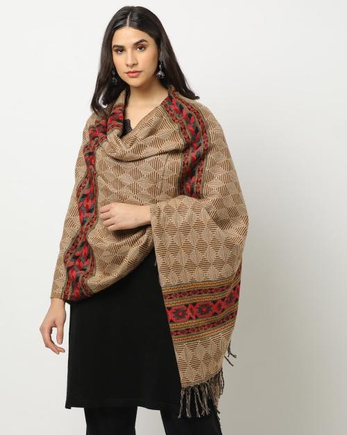 Buy Jaquard Knit Winter Shawls Online at Best Prices in India - JioMart.