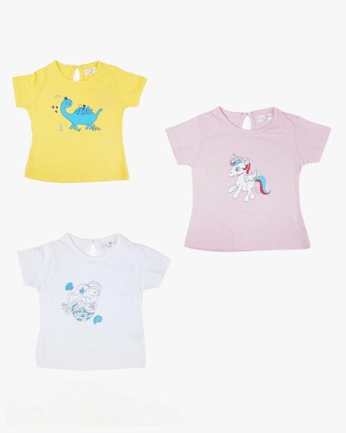 Buy Pack of 3 Round-Neck T-Shirts Online at Best Prices in India - JioMart.