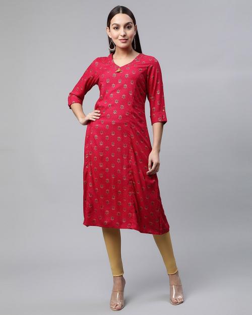 Buy Floral Print A-Line Dress Online at Best Prices in India - JioMart.