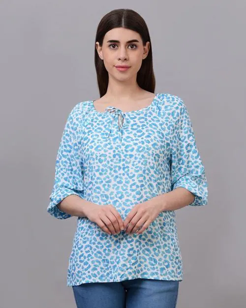 Buy Abstract Print Top with Puff Sleeves Online at Best Prices in India - JioMart.