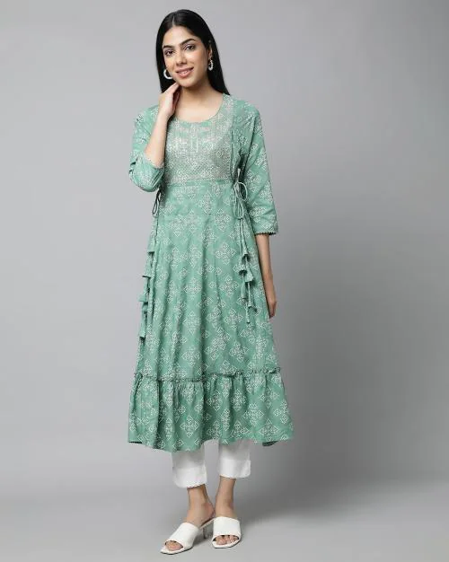 Buy Printed Flared Kurta Online at Best Prices in India - JioMart.