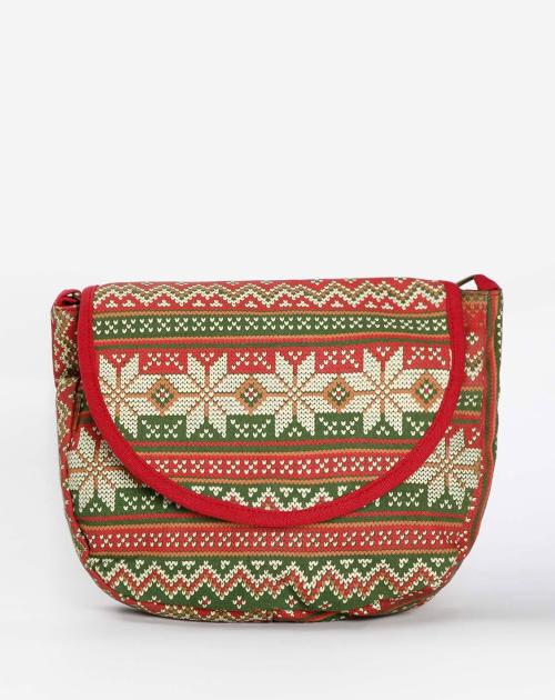 Buy Geometric-Woven Fold-Over Sling Bag Online at Best Prices in India ...