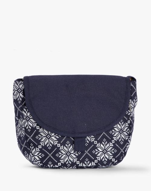 Buy Floral-Woven Fold-Over Sling Bag Online at Best Prices in India ...