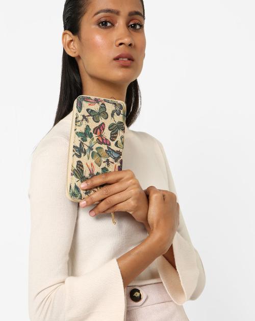 Buy Butterfly Print Zip-Around Wallet Online at Best Prices in India ...
