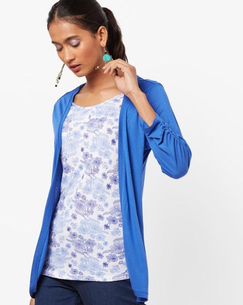 Buy Knit Floral Print Twofer Top Online at Best Prices in India - JioMart.