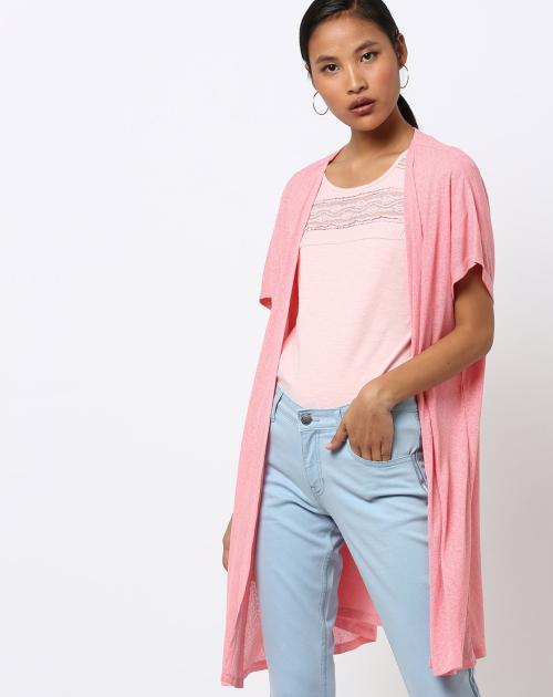 Buy Open-Front Shrug with Extended Sleeves Online at Best Prices in ...