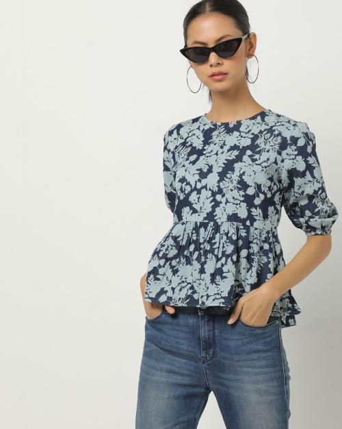 Buy Floral Print Flared Top Online at Best Prices in India - JioMart.