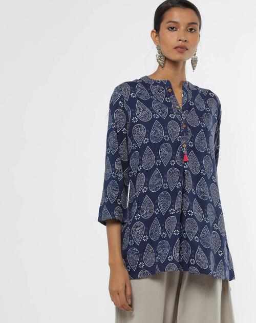 Buy Block Print Tunic with Tassel Online at Best Prices in India - JioMart.