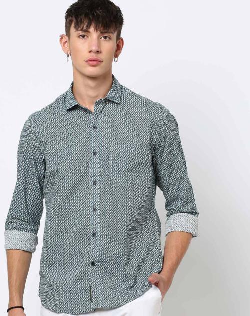 Buy Printed Shirt wit Patch Pocket Online at Best Prices in India ...