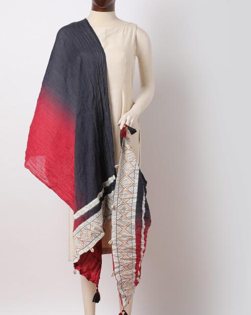 Buy Colourblock Dupatta with Shell Accents Online at Best Prices in ...