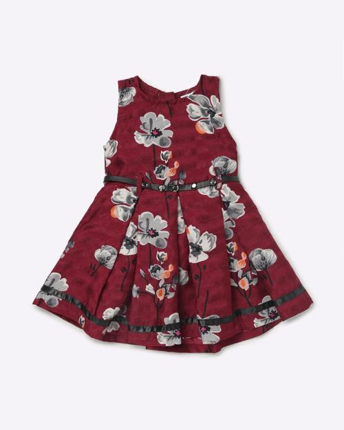 Buy Floral Print Belted Waist Frock Online at Best Prices in India ...