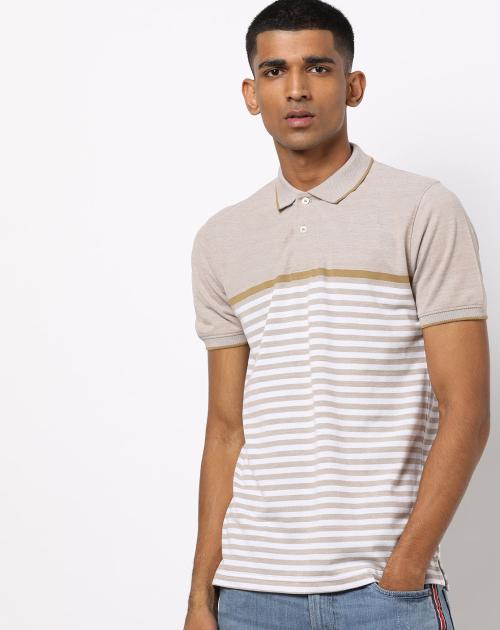 Buy Striper polo khaki m Online at Best Prices in India - JioMart.