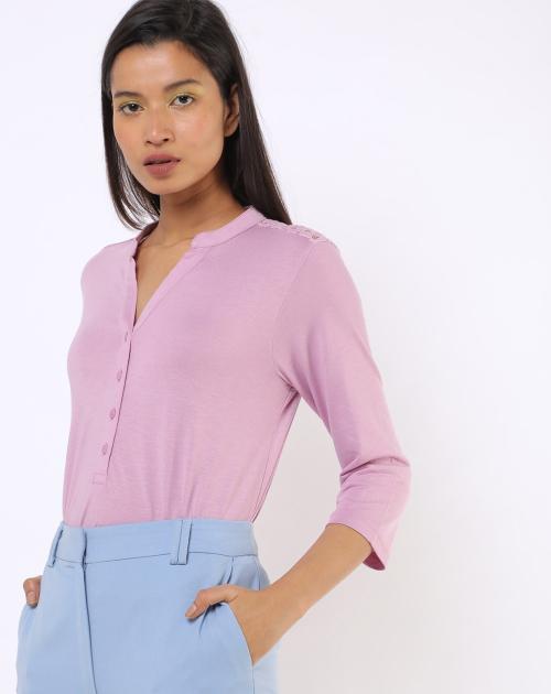 Buy Shirt Top with Lace Inserts Online at Best Prices in India - JioMart.