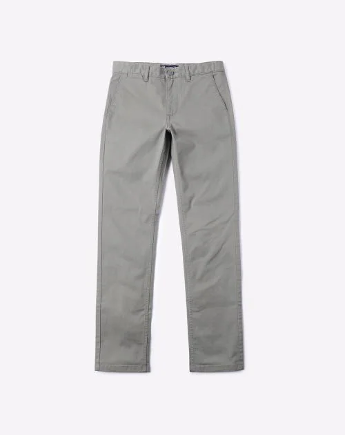 Buy Flat-Front Chinos with Insert Pockets Online at Best Prices in ...
