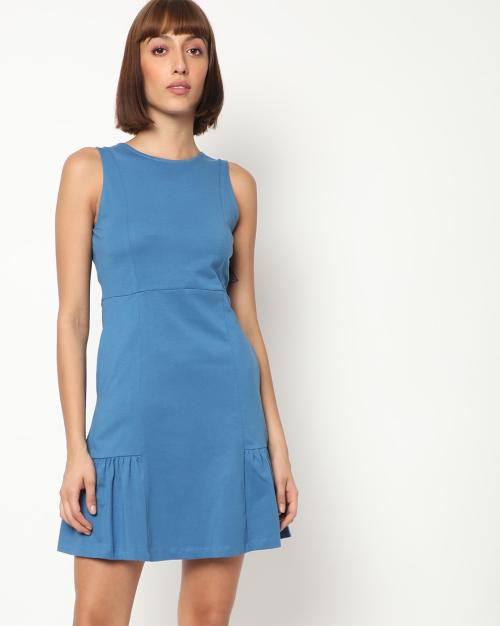 Buy A-line Dress with Gathered Panels Online at Best Prices in India ...