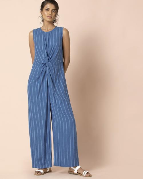 Buy Striped Twist-Front Jumpsuit Online at Best Prices in India - JioMart.