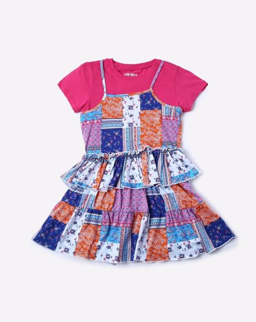 Buy Geometric Print Towfer with Ruffles Online at Best Prices in India ...