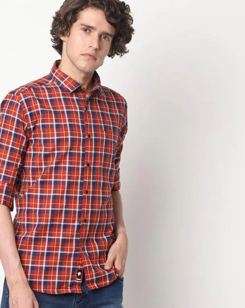 Buy Checked Cotton Shirt Online at Best Prices in India - JioMart.