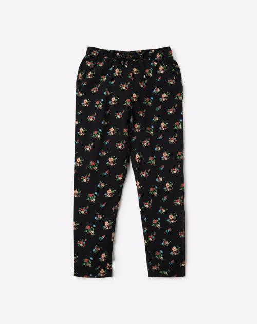 Buy Floral Print Pants with Drawstring Fastening Online at Best Prices ...