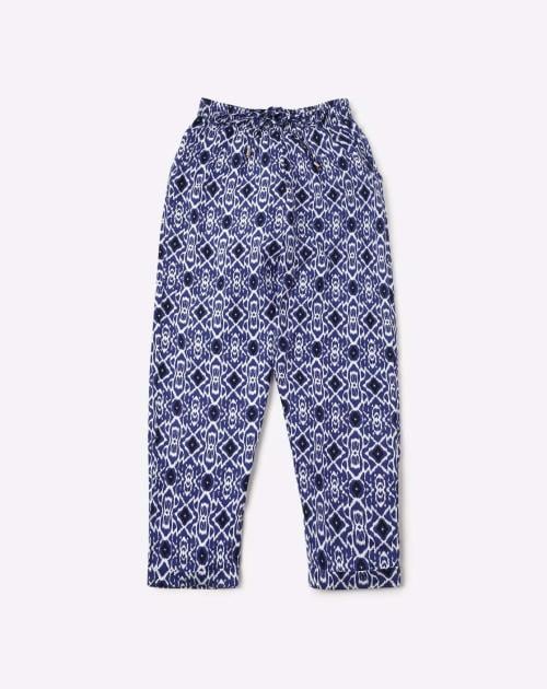 Buy Geometric Print Pants with Elasticated Waist Online at Best Prices ...