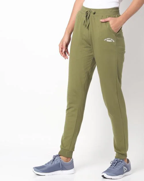 Buy Mid-Rise Joggers with Drawstring Waistband Online at Best Prices in ...