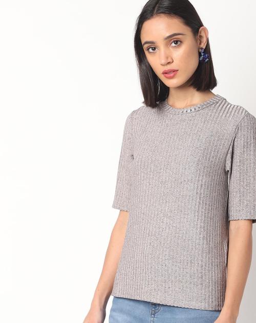 Buy Textured Round-Neck Top Online at Best Prices in India - JioMart.