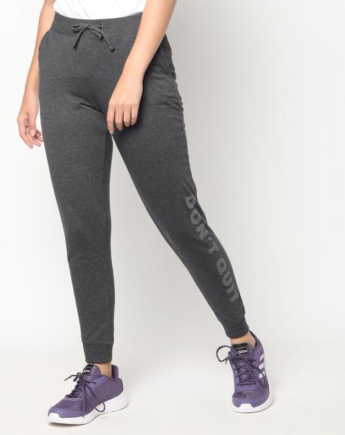 Buy Women Mid-Rise Joggers with Drawstring Waistband Online at Best ...