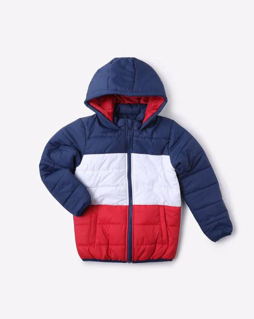 Buy Cut & Sew Panel Hooded Bomber Jacket Online at Best Prices in India ...