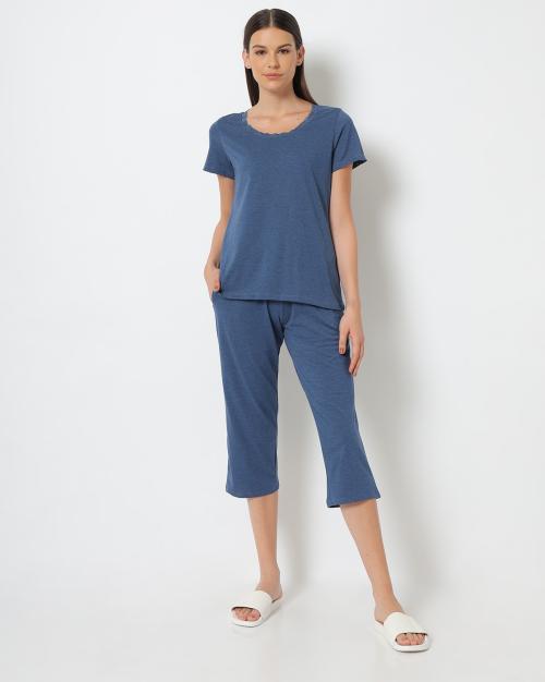 Buy Lounge T-shirt & Capris Set Online at Best Prices in India - JioMart.