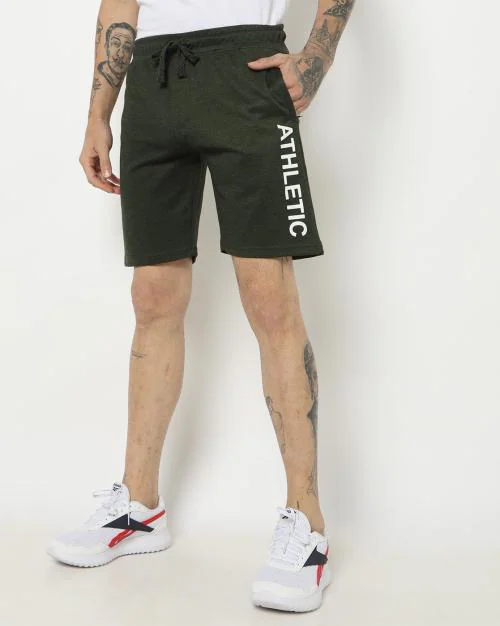 Buy Typographic Print Shorts with Slip Pockets Online at Best Prices in ...