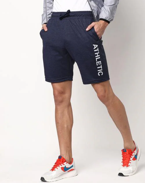 Buy Typographic Print Shorts with Slip Pockets Online at Best Prices in ...