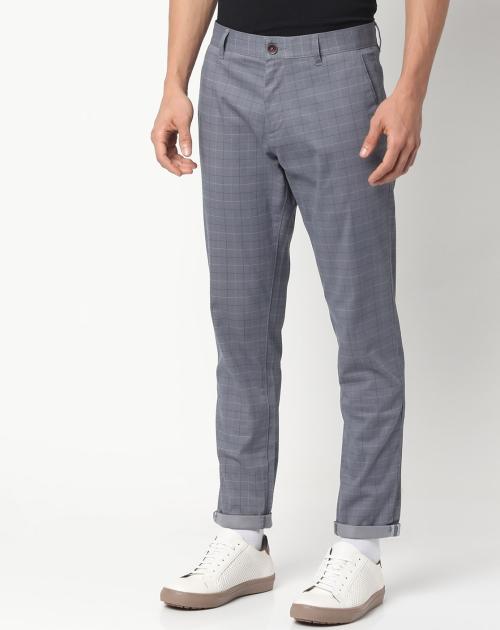Buy Slim-Fit Checked Chinos Online at Best Prices in India - JioMart.