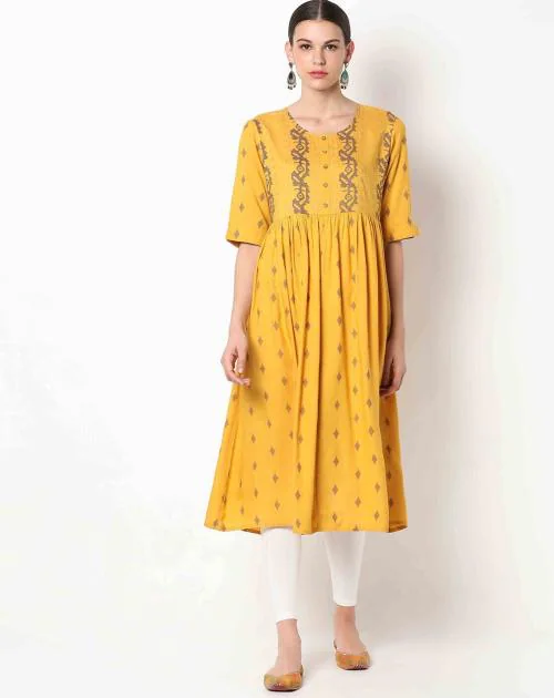 Buy Printed A-line Kurta Online at Best Prices in India - JioMart.