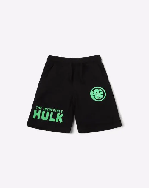 Buy Hulk Print Cotton Shorts with Drawstrings Online at Best Prices in ...