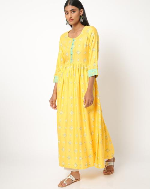 Printed Flared Kurta - JioMart