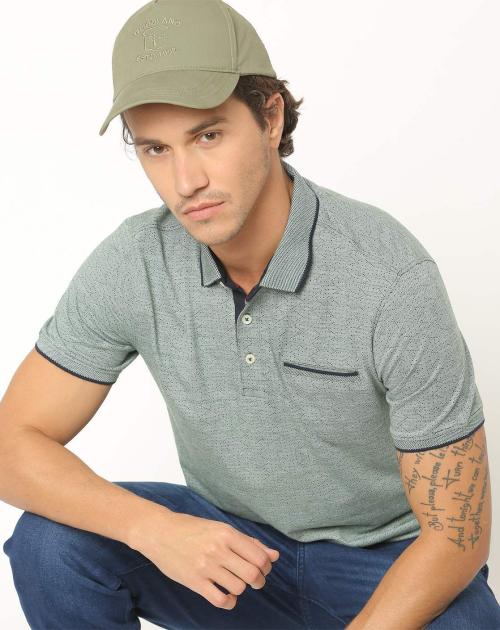 Buy Grindle Polo T-shirt with Contrast Tipping Online at Best Prices in ...