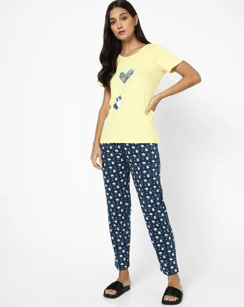 Printed T-shirt & Pyjamas Set - JioMart