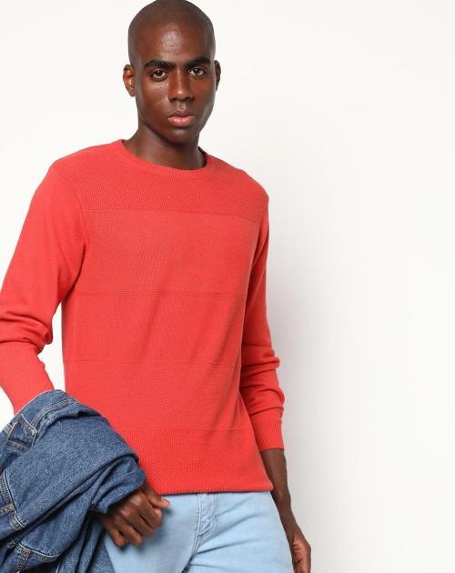 Buy Flat Knit Crew-Neck Pullover Online at Best Prices in India - JioMart.