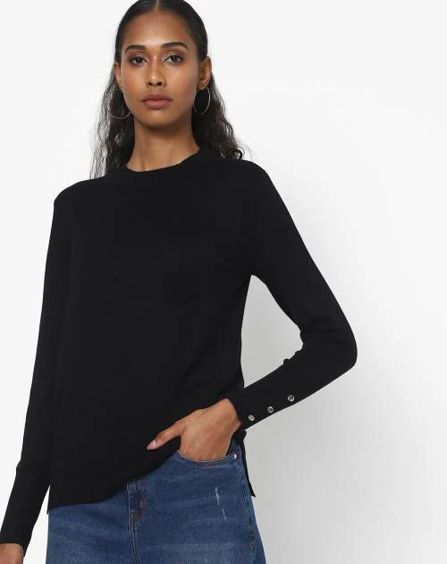 Buy Solid Crew-Neck Sweater Online at Best Prices in India - JioMart.