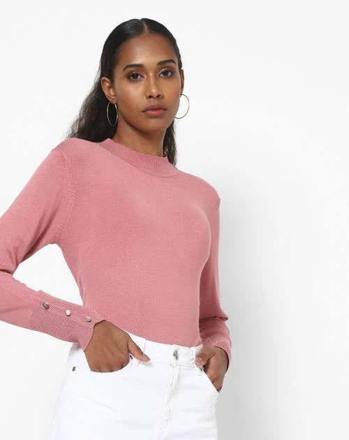 Buy Solid Crew-Neck Sweater Online at Best Prices in India - JioMart.