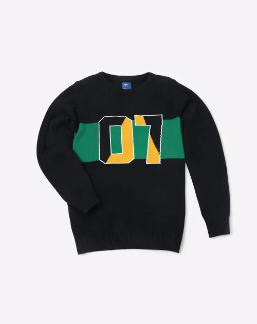 Buy Numeric Print Crew-Neck Pullover Online at Best Prices in India ...