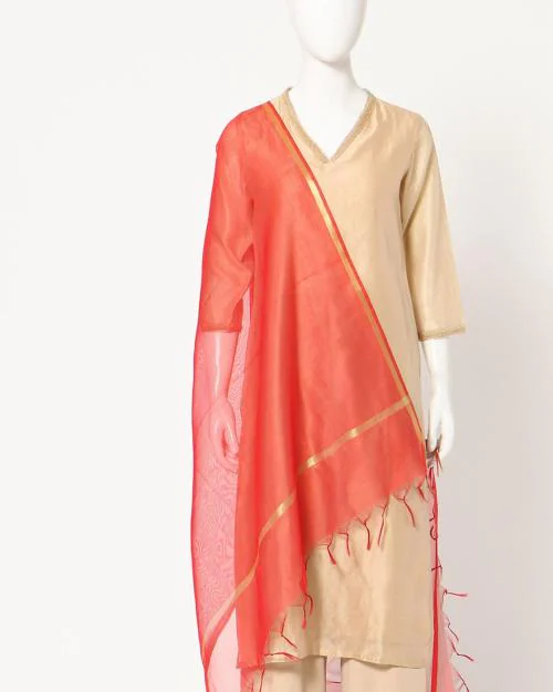 Buy Textured Dupatta with Border Online at Best Prices in India - JioMart.