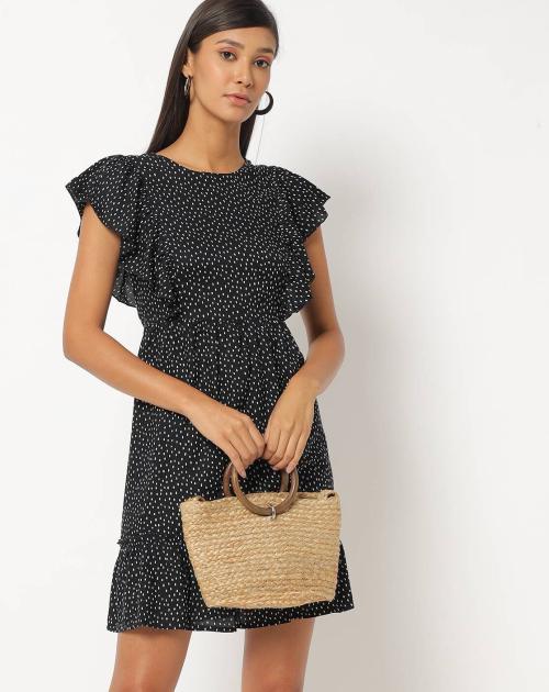 Buy Printed Ruffled A-line Dress Online at Best Prices in India - JioMart.