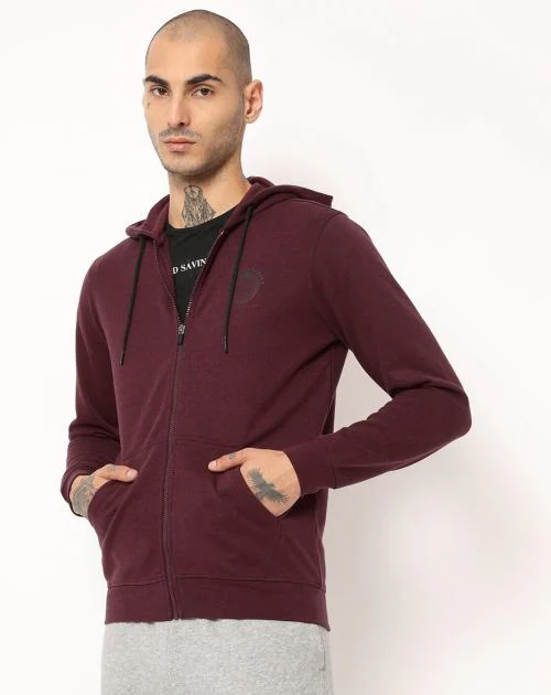 Buy Grindle Zip-Front Hoodie with Split Kangaroo Pocket Online at Best ...