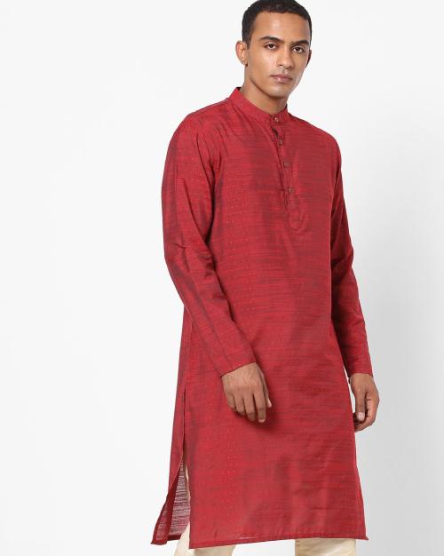 Buy Self-Design Slim Fit Long Kurta Online at Best Prices in India - JioMart.